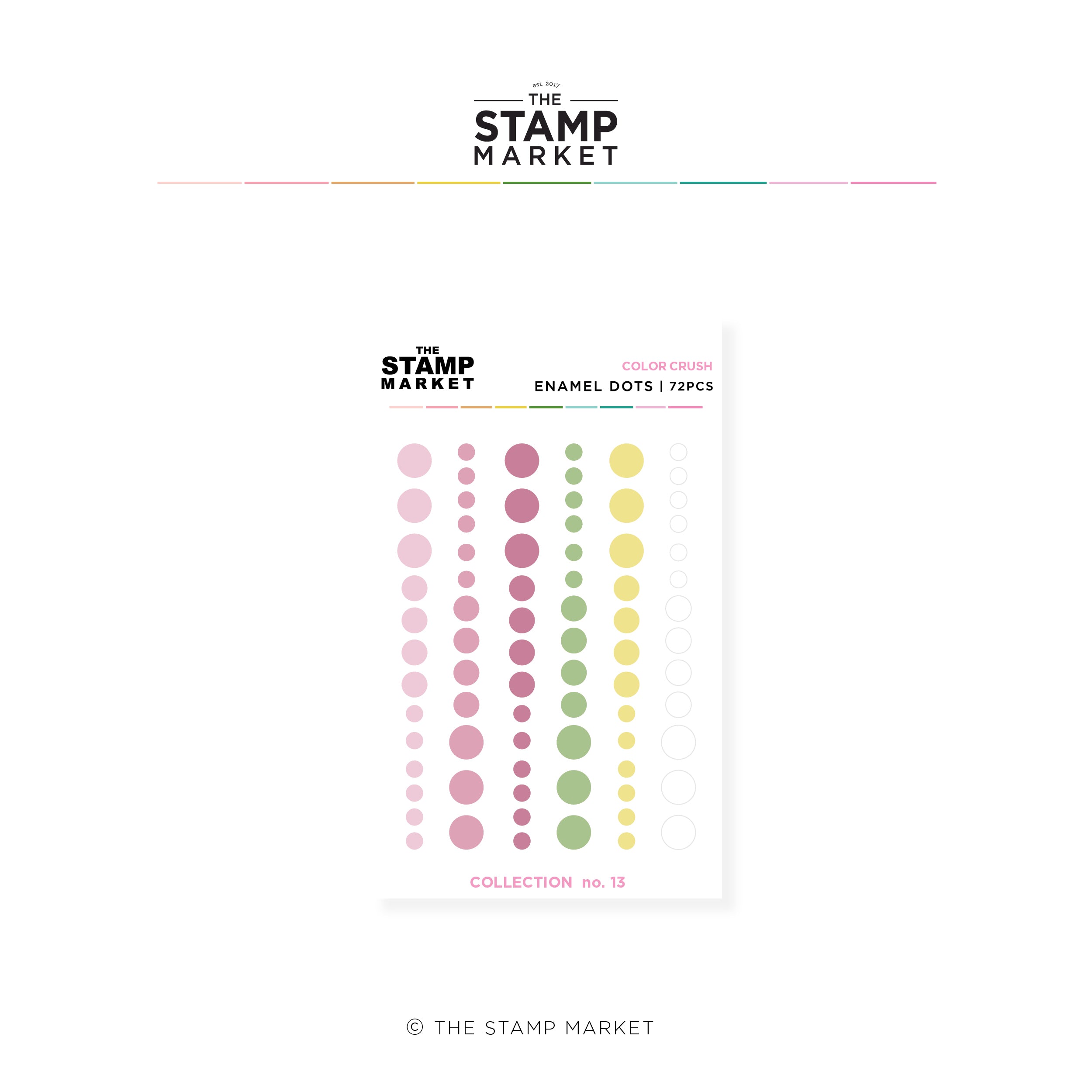 ENAMEL DOTS COLLECTION NO.13 – The Stamp Market