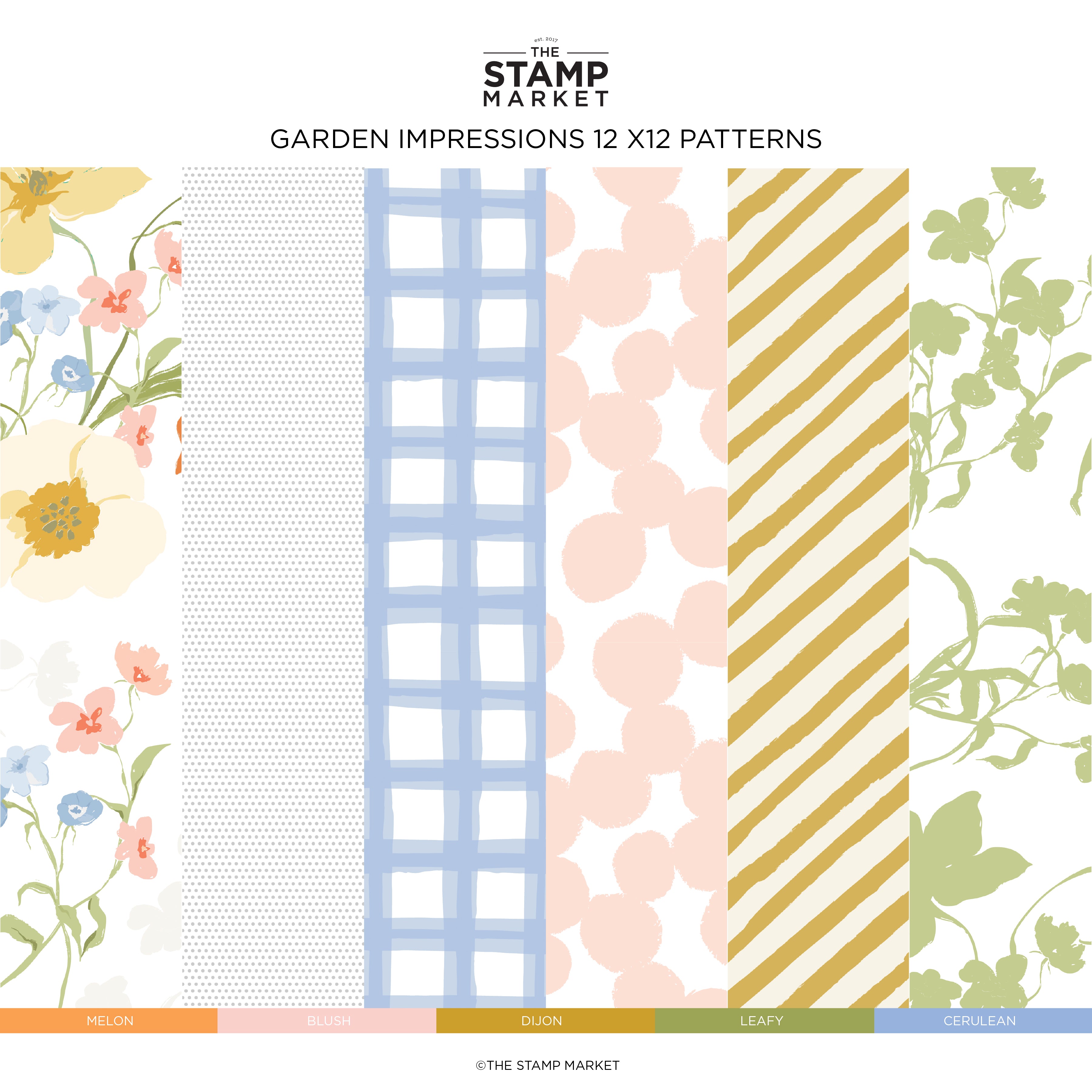 GARDEN IMPRESSIONS 12 X 12 PATTERNS – The Stamp Market